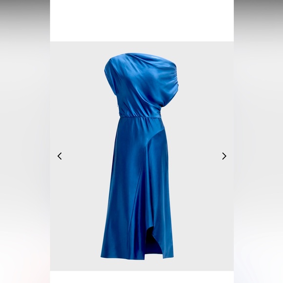 A.L.C. | Dresses | Alc Jasmine Draped Satin Midi Dress | Poshmark